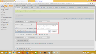 Cara Menghapus Data Tabel DataBase di phpmyadmin - Try Now