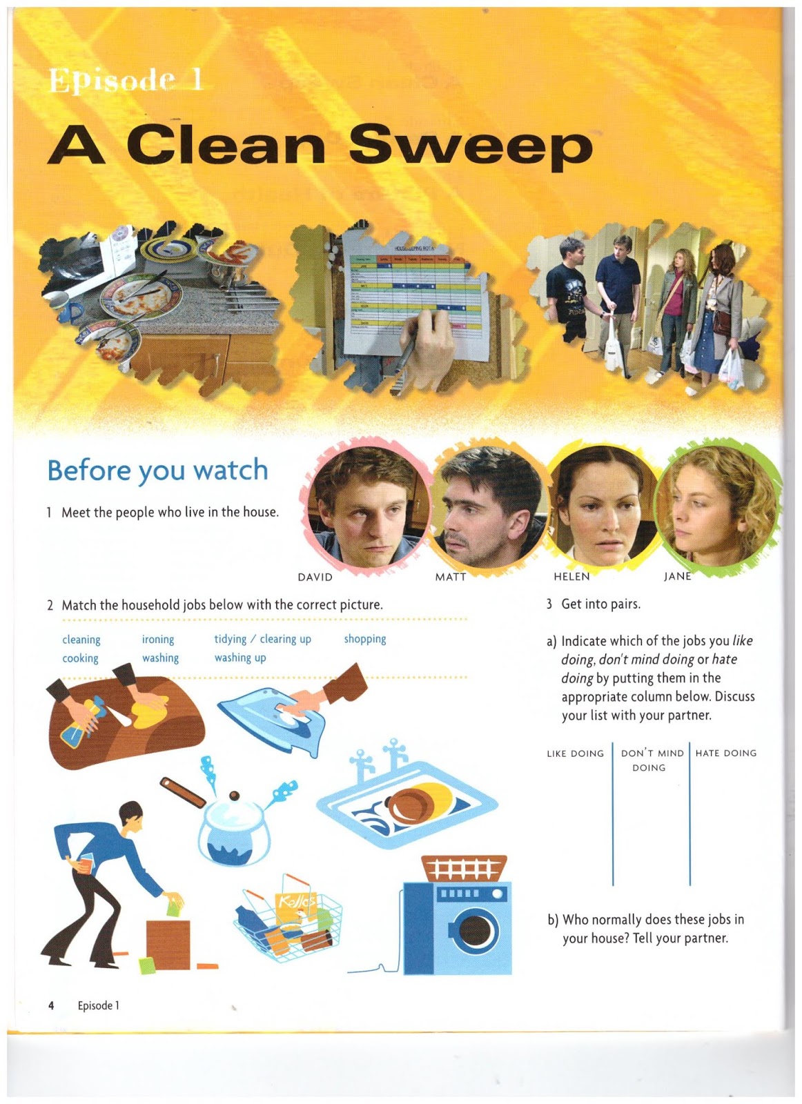 LET'S GET GOING: 13 - VIDEO material: A clean sweep