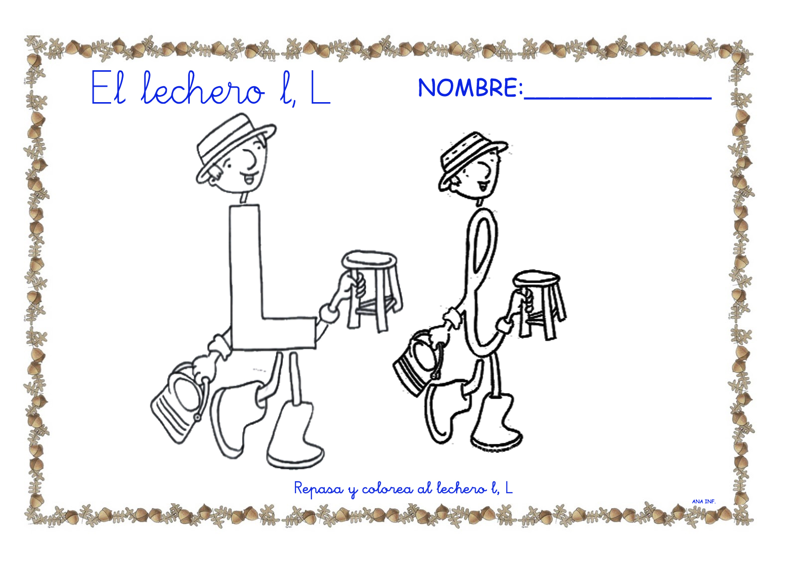 INFANTILES DE ANA V.: CONOCEMOS AL LECHERO L