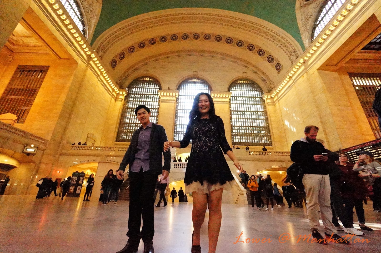 ♛Lowei 曼哈頓自助婚紗誌♛ 簡單的幸福日常婚紗照+花絮at 紐約中央車站/洛克斐勒大樓登頂/中央公園噴泉/中央公園弓橋/聖派翠克大教堂 ...