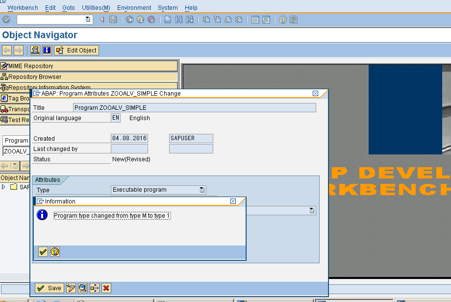 SAP TECH: Basic OO-ALV Report ( SE80 )