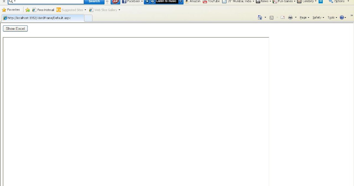 Dot Net How To Display Excel Data In Iframe On Webpage Using C