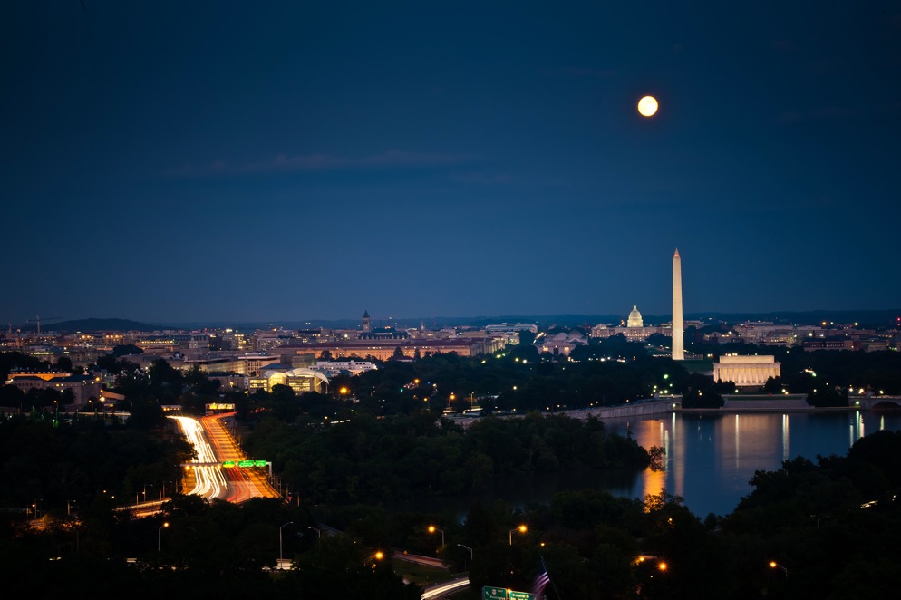 Bob Updegrove: Full Moon Over Washington DC