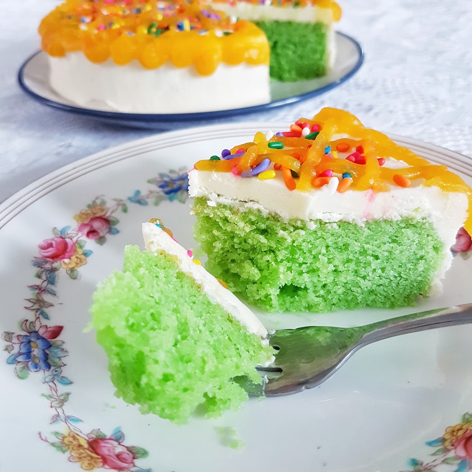 Pandan Coconut Kaya Cake – Recipe