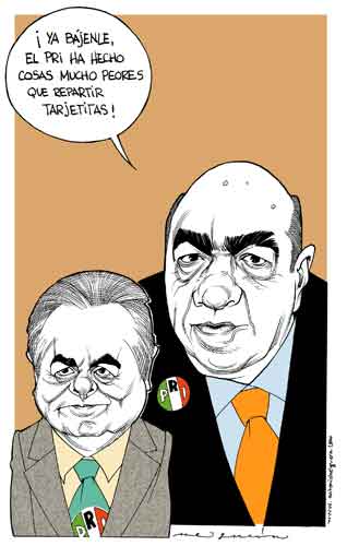 Caricaturas Politicas: El PRI y las tarjetitas