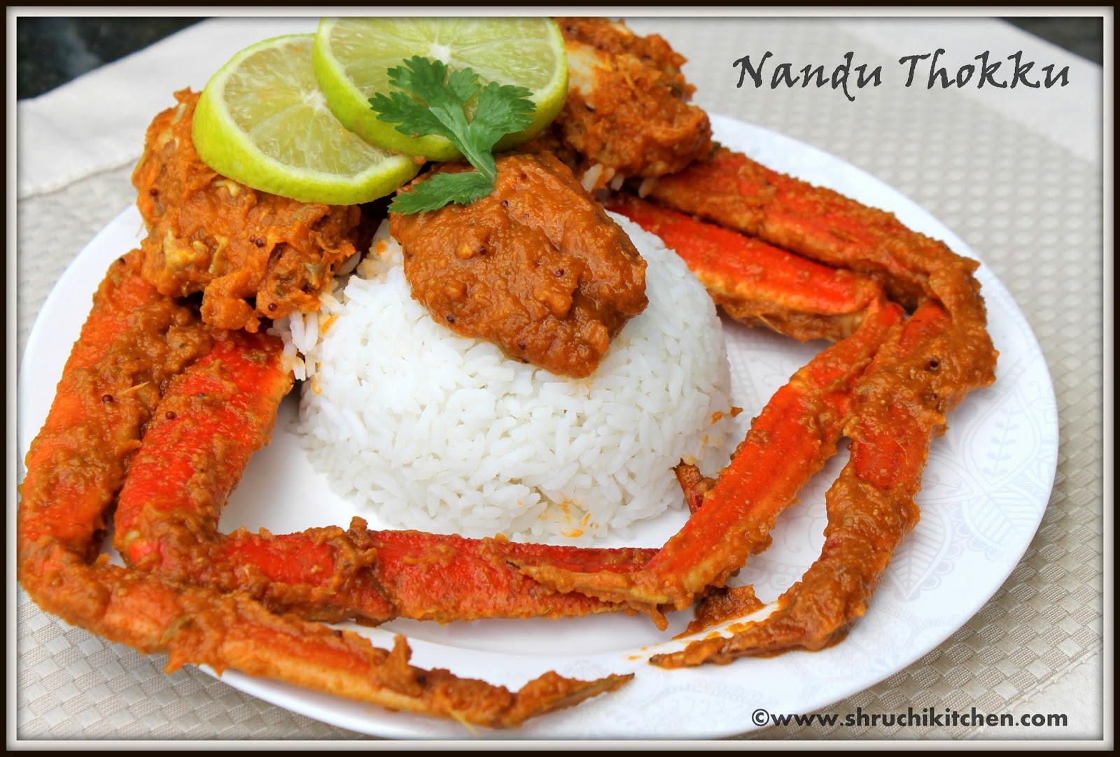 Shruchi Kitchen: Nandu Thokku | Crab Dry Curry