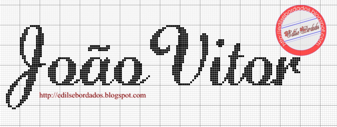 João+Vitor+2.JPG (1178×443) | Nomes em ponto cruz, Imagens de letras ...