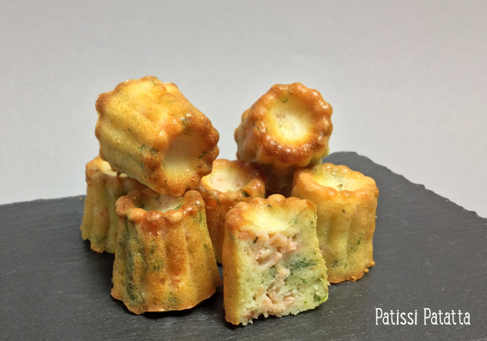 patissi patatta: Mini cannelés au saumon fumé et à l’aneth