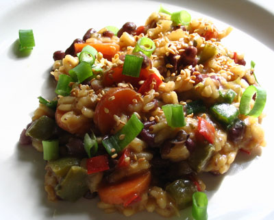 Spicy Azuki Bean Risotto | Lisa's Kitchen | Vegetarian Recipes ...