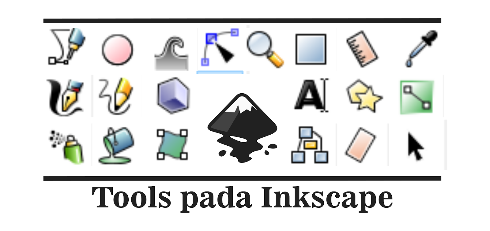Apa saja tool pada Inkscape | Macam - macam tools Inkscape | NgoprakIT
