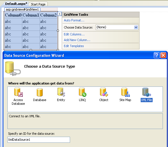 GridView XMLDataSource Example