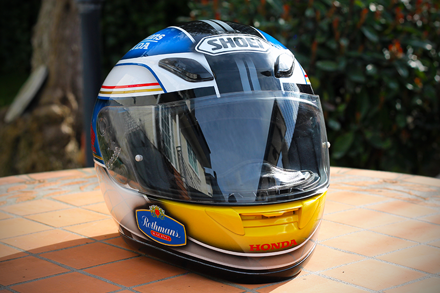 Racing Helmets Garage: Shoei XR-1000 "Rothmans Honda" by RAER The Barbarian