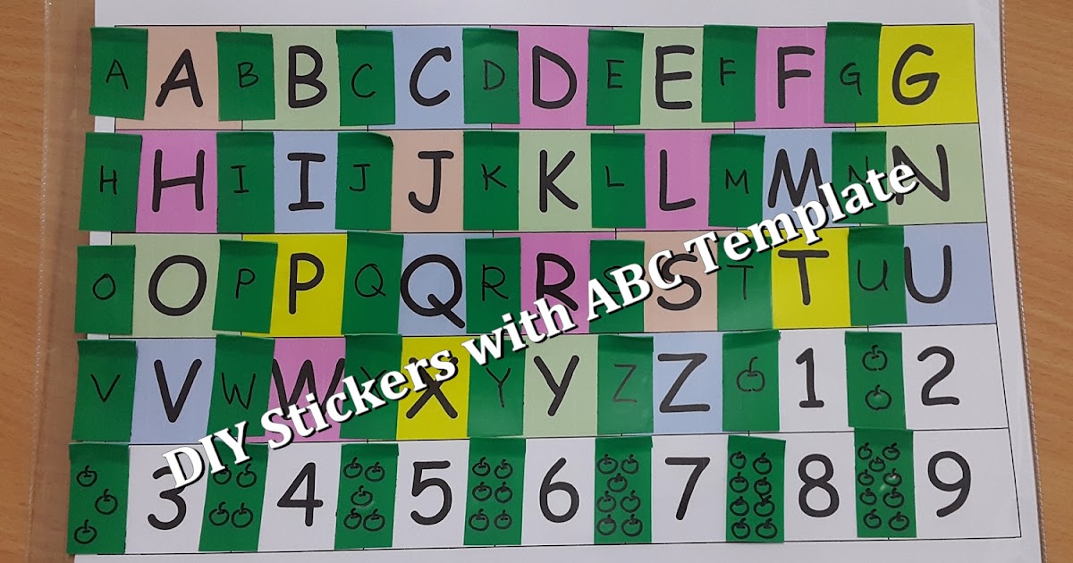 A little bit of Everything: DIY Stickers with ABC Templates