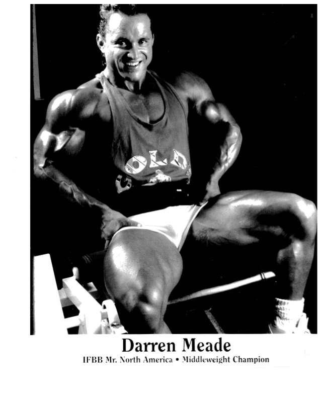 Bodybuilding champion Darren M. Meade has huge biceps, gigantic calves ...