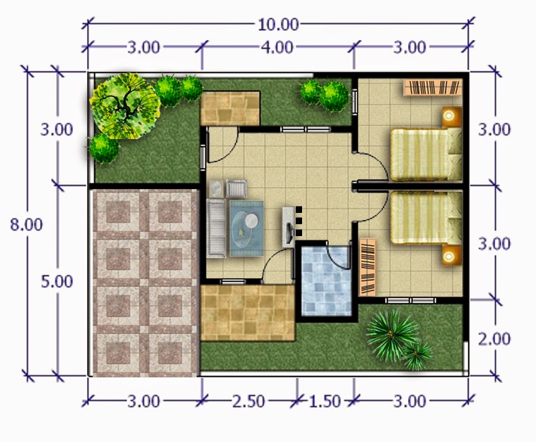 Gaya Terbaru 21+ Denah Rumah Type 40