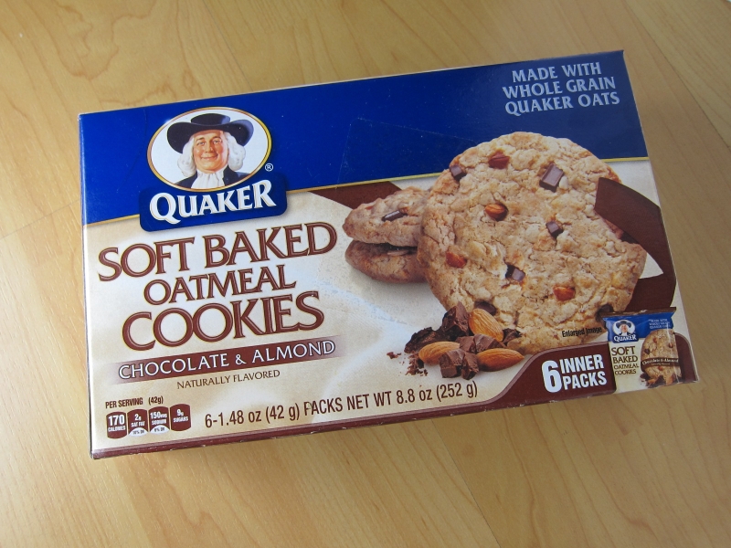 Review: Quaker - Chocolate and Almond Soft Baked Oatmeal Cookies