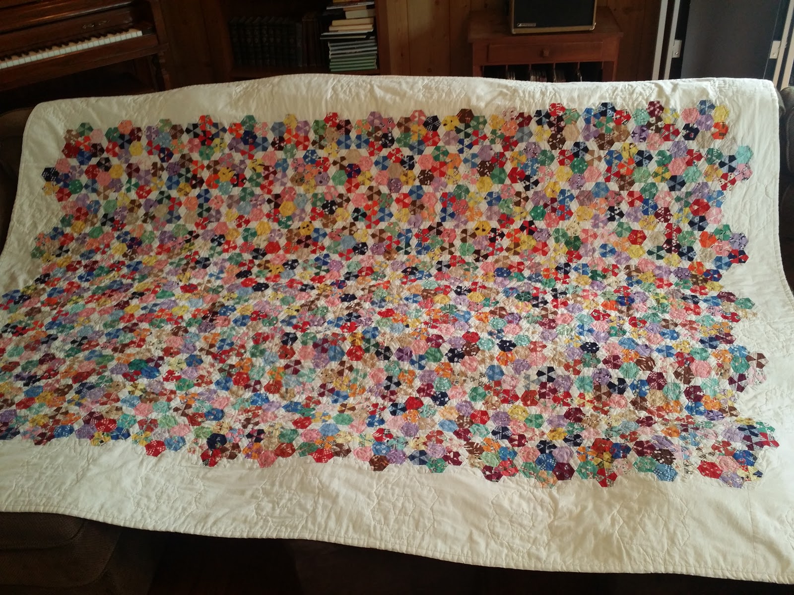 Grandmother's Garden Postage Stamp Quilt - The Project of Four ...