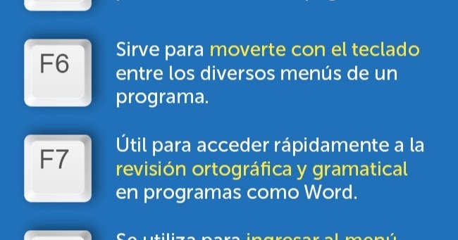AYUDAR A ESTUDIAR: LAS TECLA "F" Clic en la imagen para leer mejor.