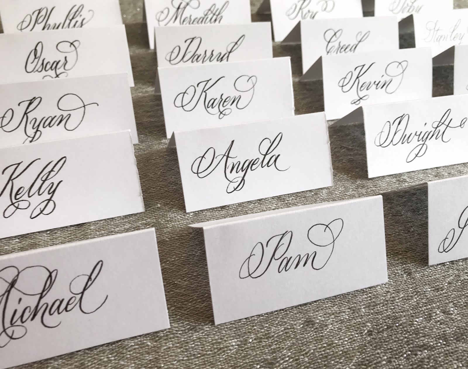 Scribbles by Becca: Latest in Lettering: Wedding Table Stationary!