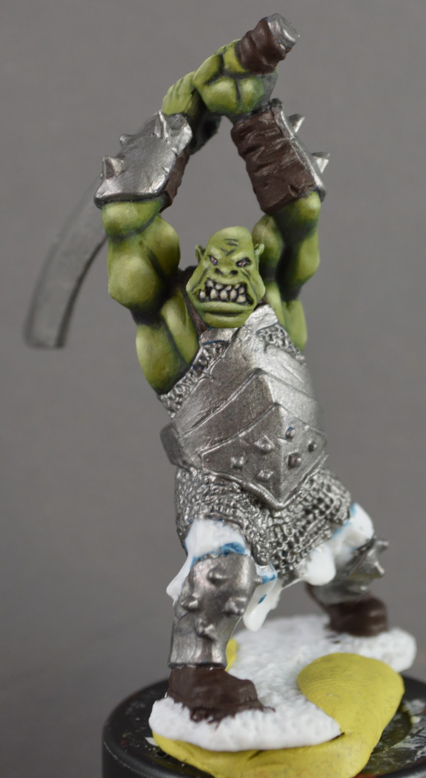 Jen's Mini Painting: Orc: Skin, basecoats