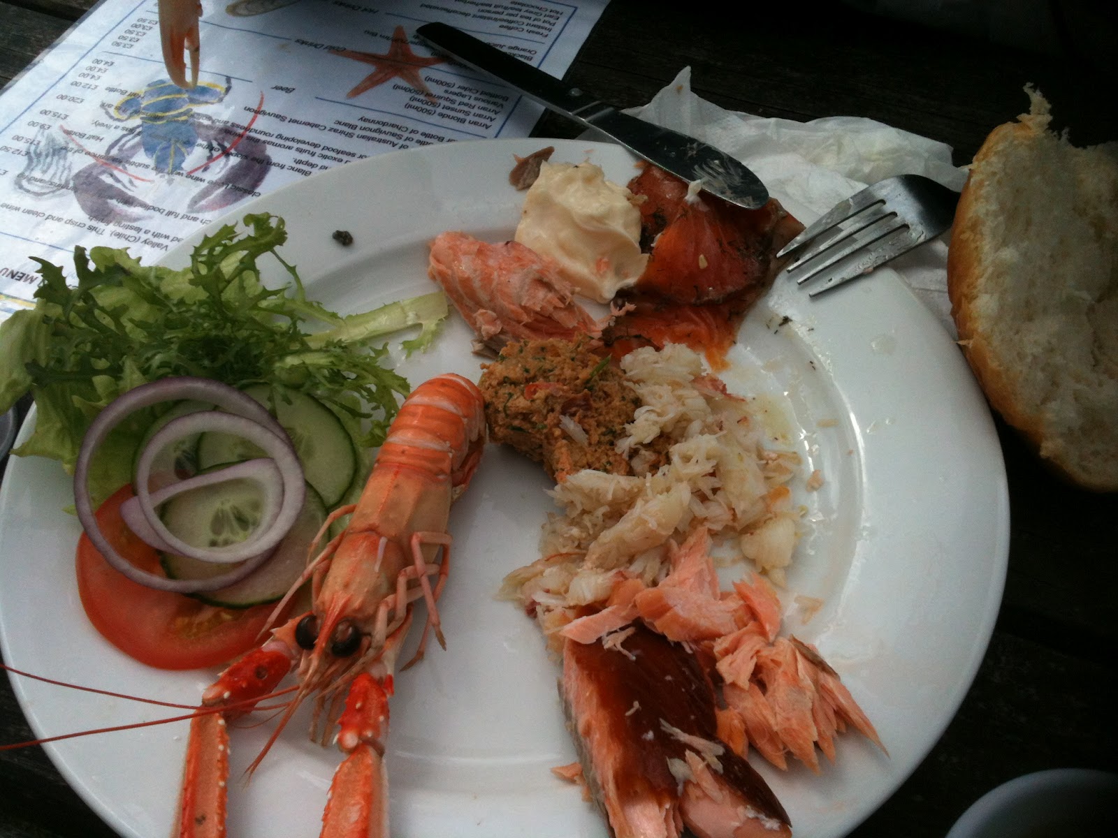 What the Butler saw: Scottish Seafood at it's best.