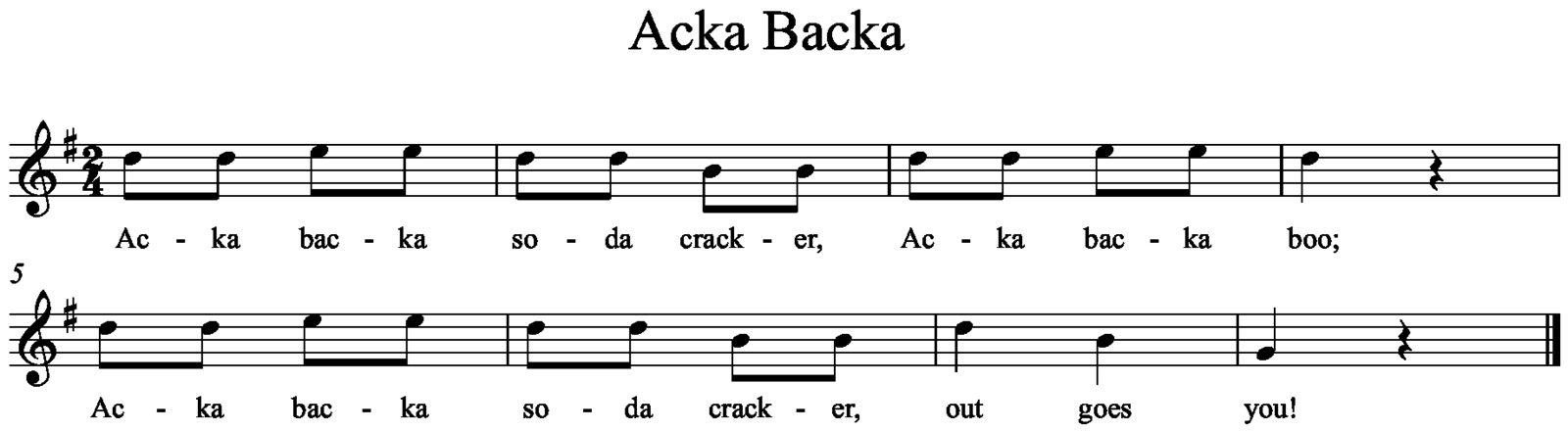 Acka Backa - Music a la Abbott - Amy Abbott - Kodály Inspired Blog and ...