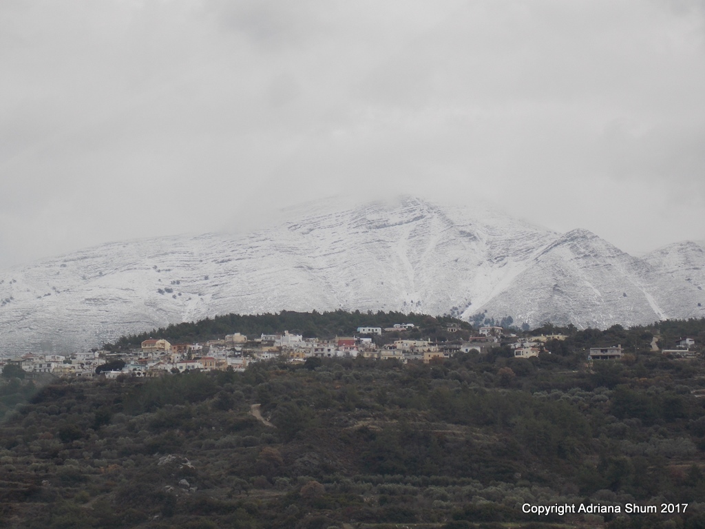 Adriana's Symi-a Greek island diary: Snow on Attaviros, Rhodes, January ...