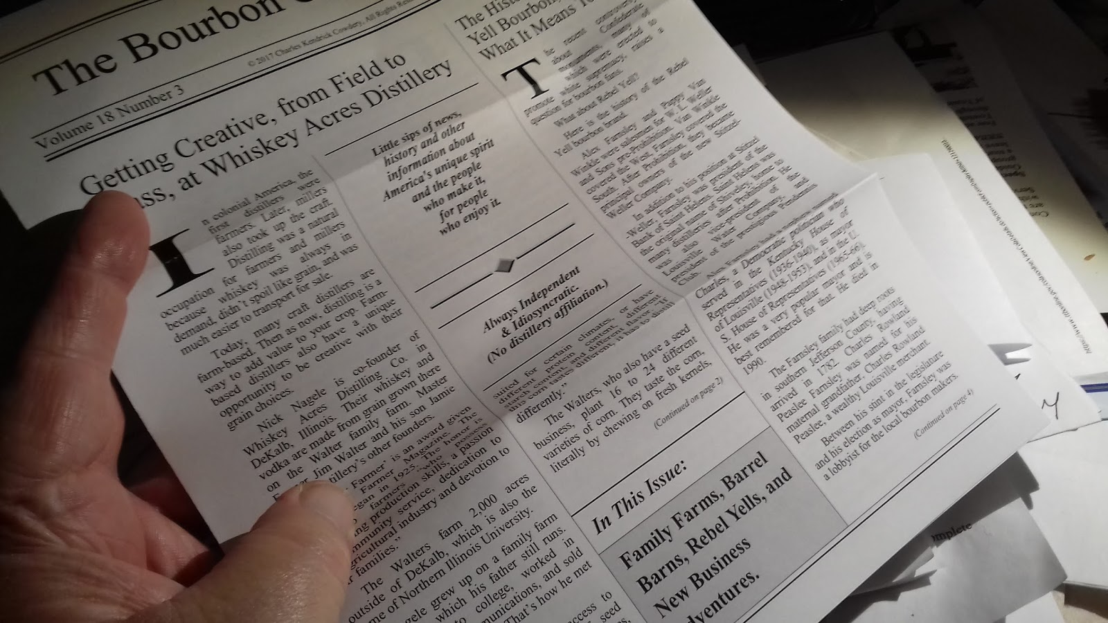 The Chuck Cowdery Blog: Chuck's Handmade Newsletter Is All New