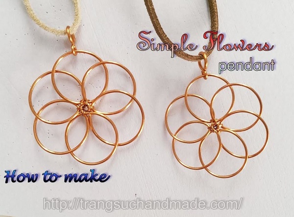 Two Wire Flower Pendant Tutorials | Foundations for Wiring with Beads ...