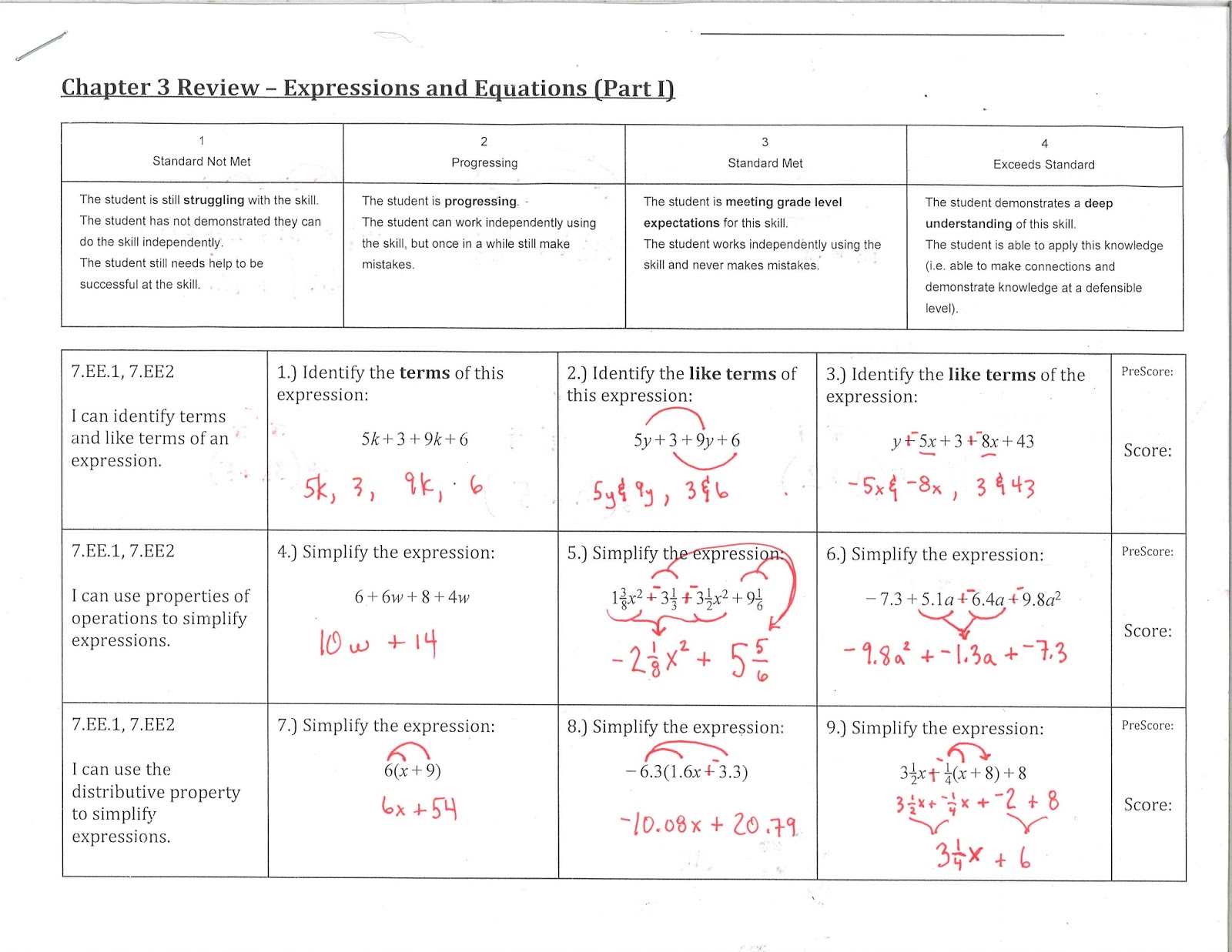 Hamilton Middle School 7th Grade Math