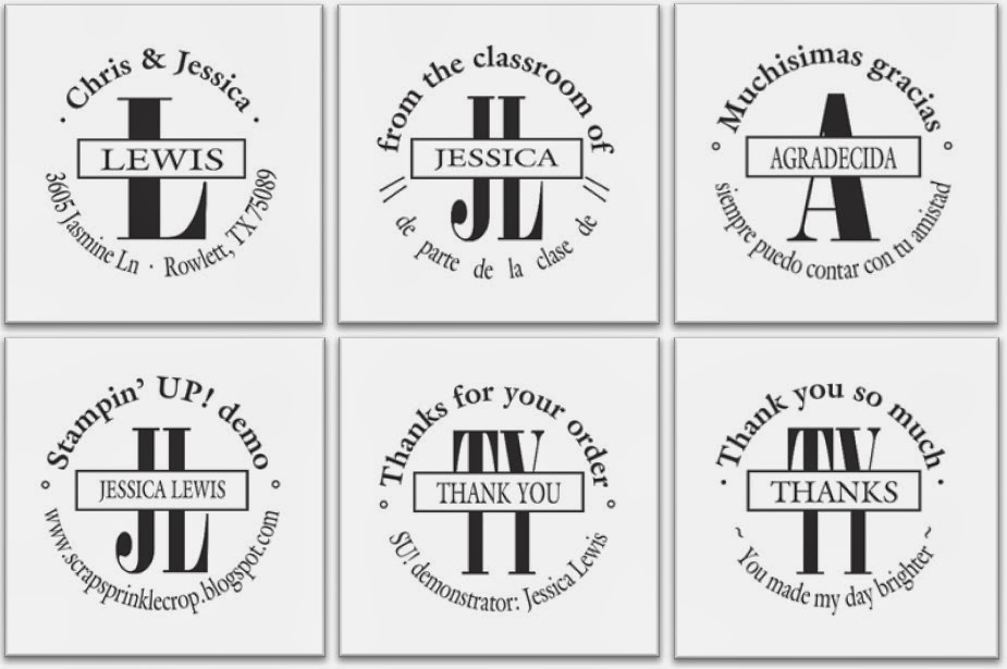 scrap sprinkle crop: Stampin' UP! personalized name stamp