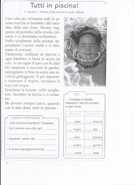 Lettura e comprensione testo