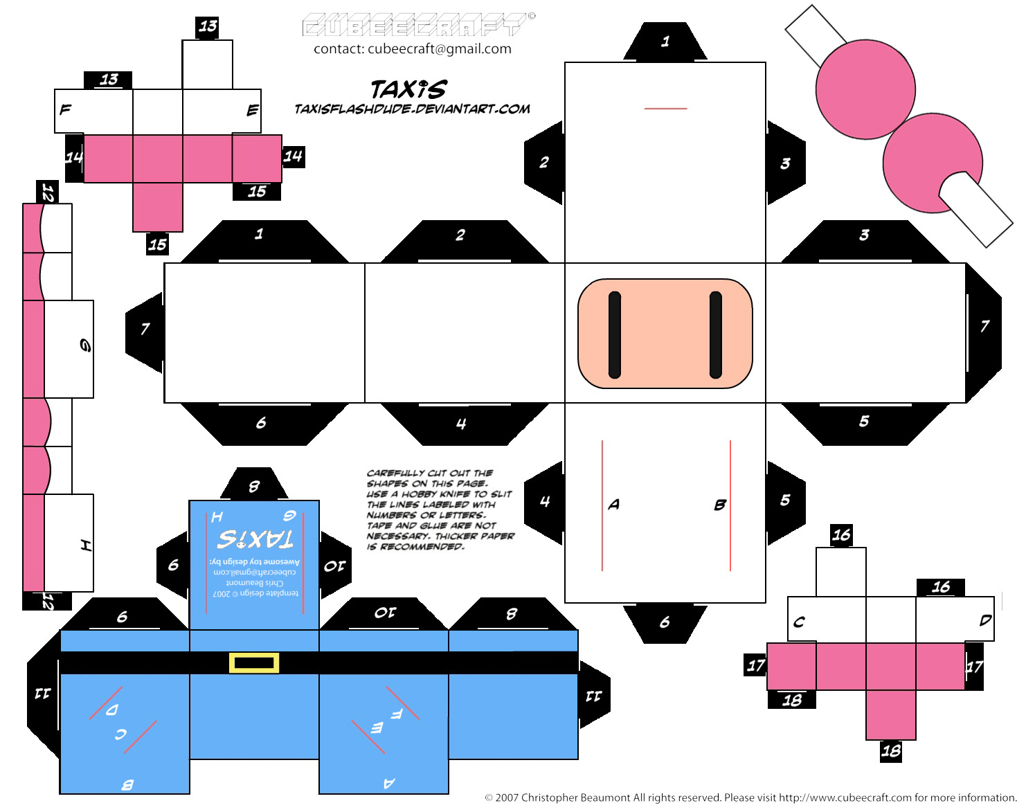 Adel's Book: Cube Paper Craft Some Cute Characters