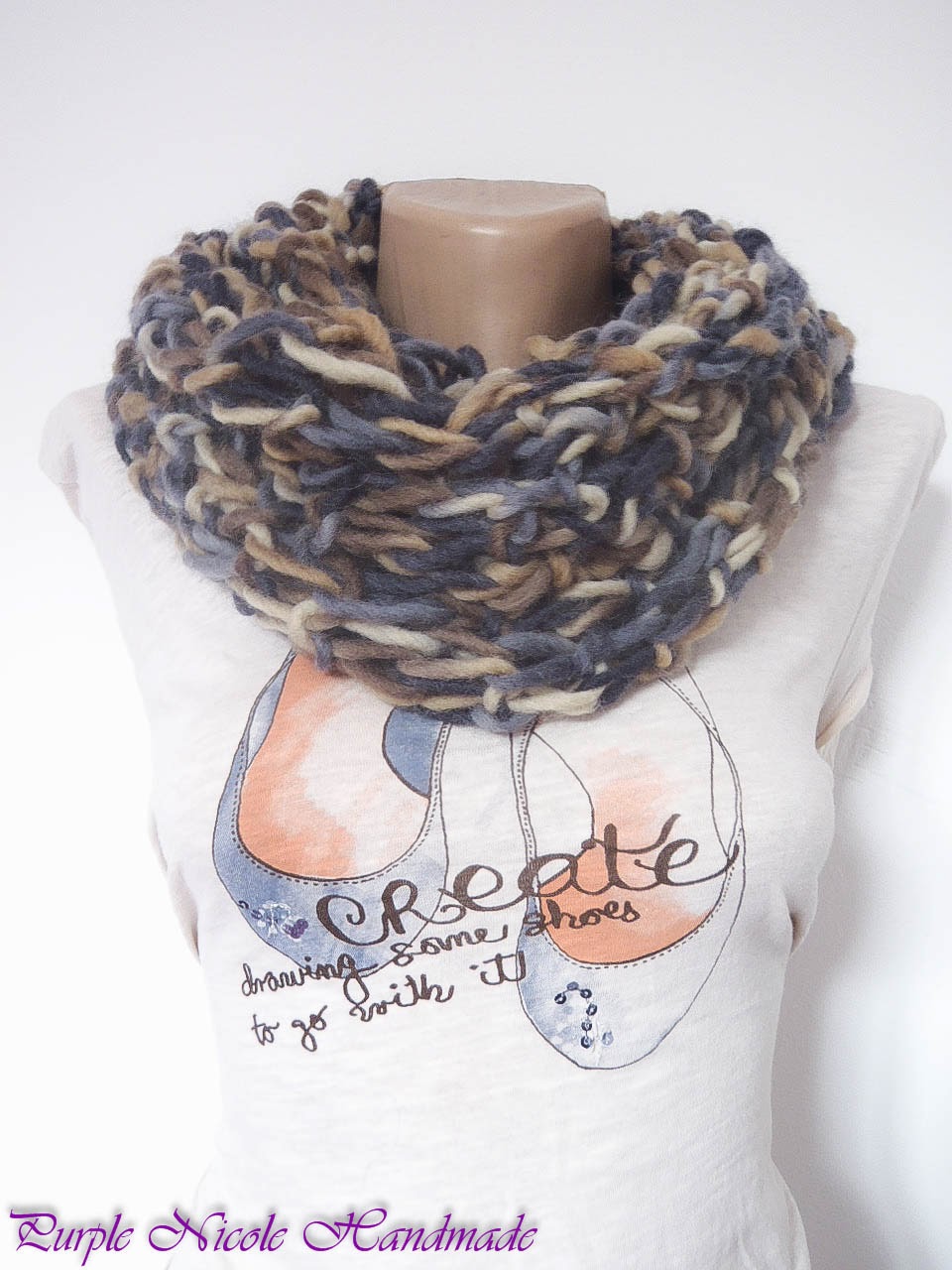 Purple Nicole`s Handmade: Fulare circulare mari (lungi) pufoase