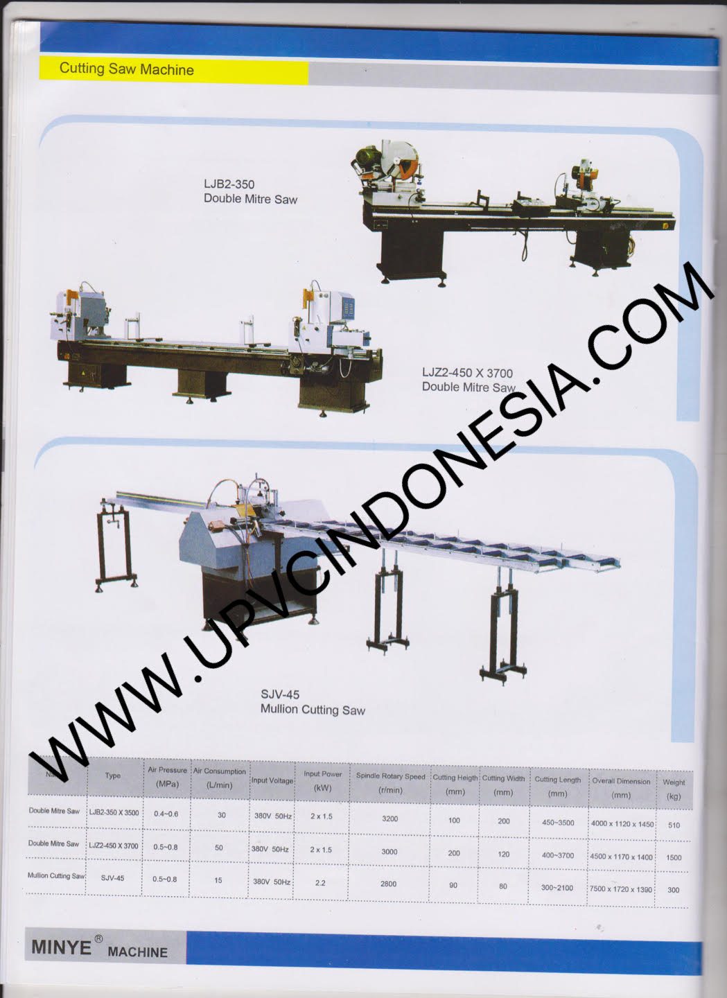 DISTRIBUTOR MESIN UPVC DAN ALUMUNIUM : JUAL MESIN UPVC DAN ALUMUNIUM