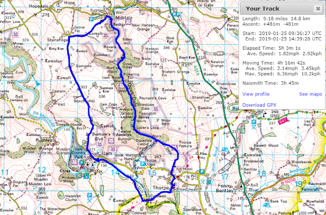 My Adventures 3: Ilam,Dovedale and Milldale Circular Walk 25th January 2019