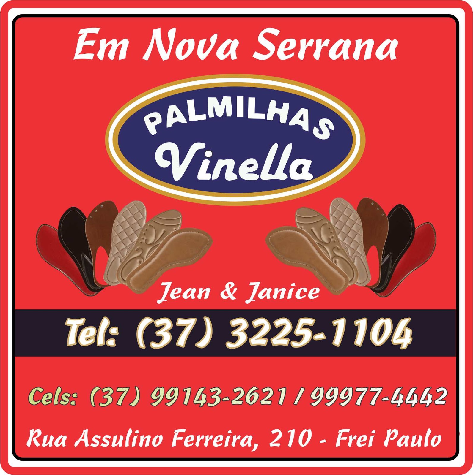 Planta Oficial de Nova Serrana: Palmilhas Vinella em Nova Serrana