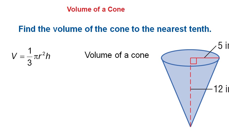 Amy Bunnell's Math Portfolio: 12.5- Volume of Pyramids and Cones