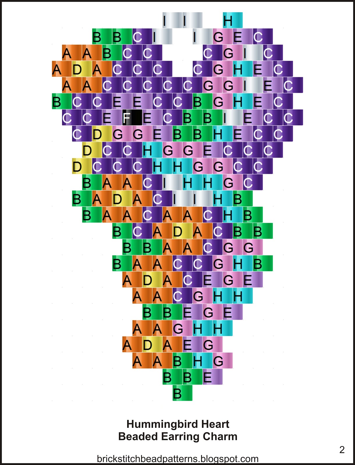 Brick Stitch Bead Patterns Journal: Hummingbird Heart Brick Stitch ...