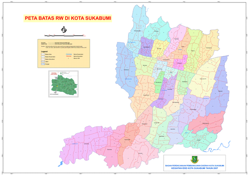 TAKJUB INDONESIA: PETA KOTA SUKABUMI