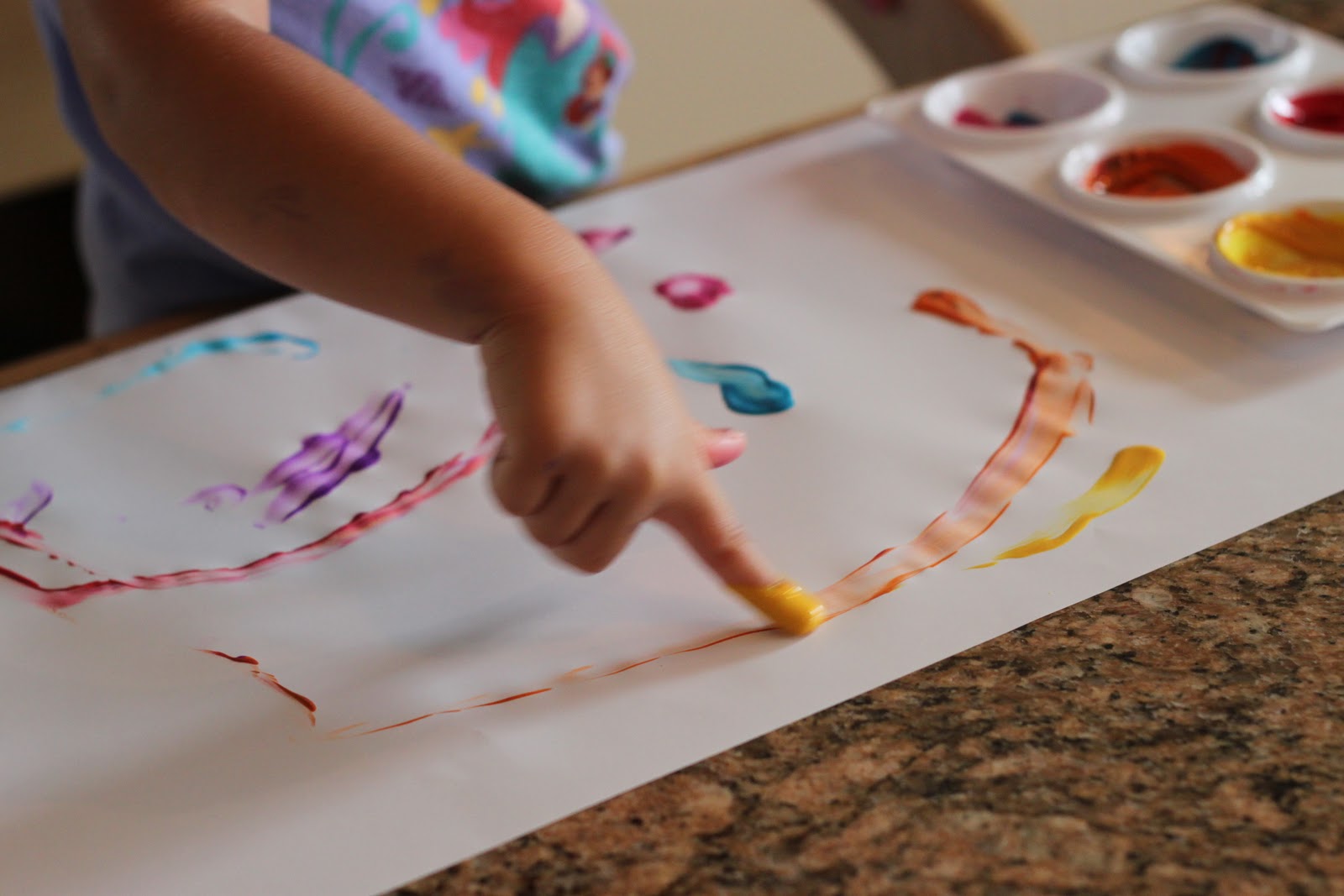 Playing House: Finger Painting a Rainbow