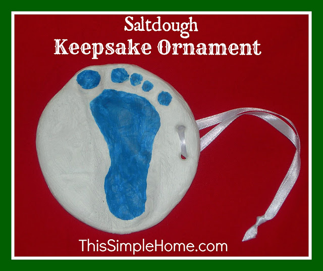 Salt Dough Keepsake Ornament - This Simple Home
