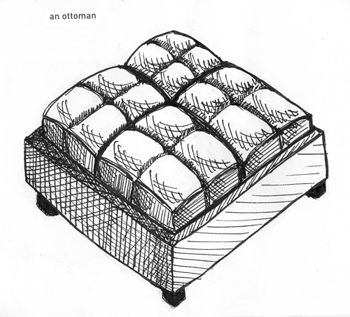 Ana's Strictly Sketchbook: 642 Things to Draw #9 - An Ottoman