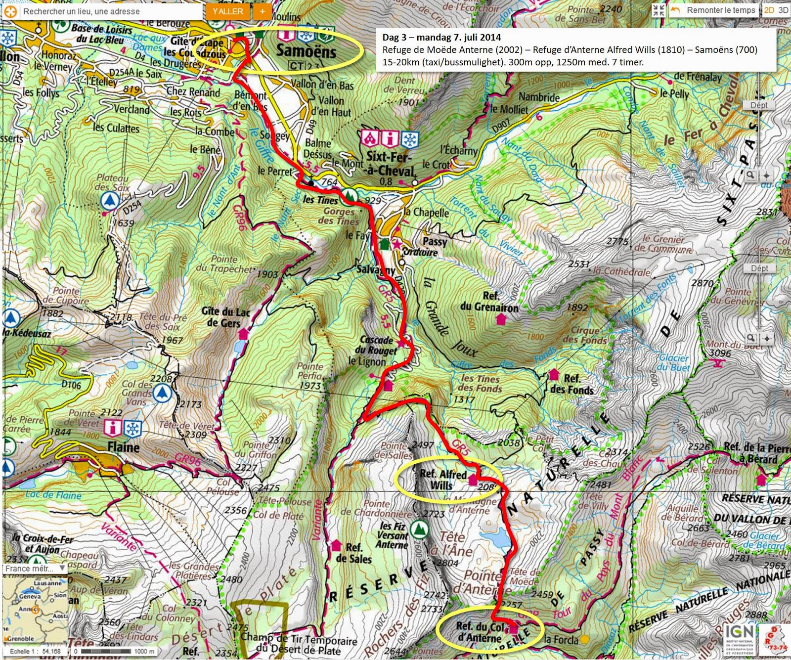 Over alle hauger: 2014 GR5: French hills between Chamonix and Lac Léman