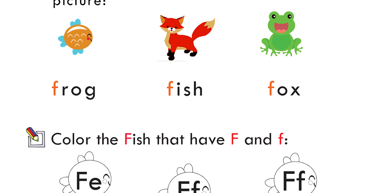 Activity Worksheet -1 Letter F