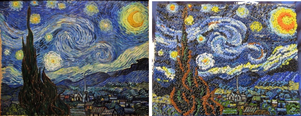 Julia Protkova: Starry Night. January 2019. 37 x 30 cm.