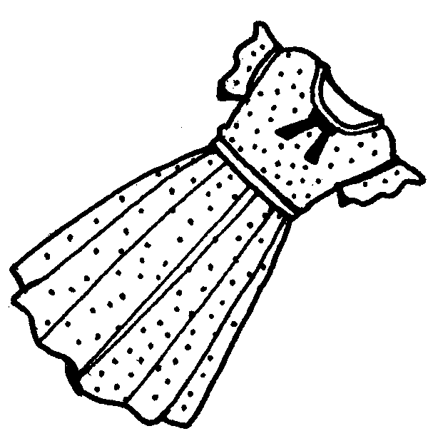 Sekitar Kawasan Sekolah: Gambar Outline_Benda_Pakaian