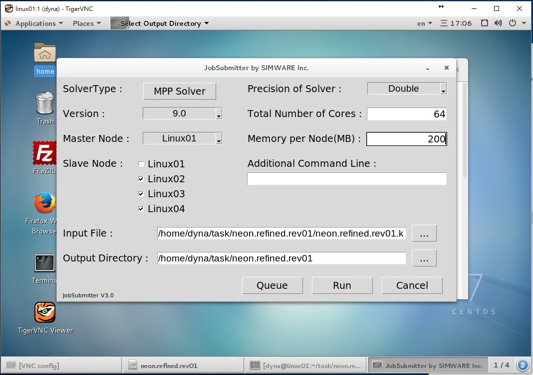 鑫威資訊-SIMWARE: 鑫威資訊自行開發LS-DYNA計算平台--SIMWARE Linux LS-DYNA Jobsubmitter