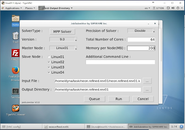鑫威資訊-SIMWARE: 鑫威資訊自行開發LS-DYNA計算平台--SIMWARE Linux LS-DYNA Jobsubmitter