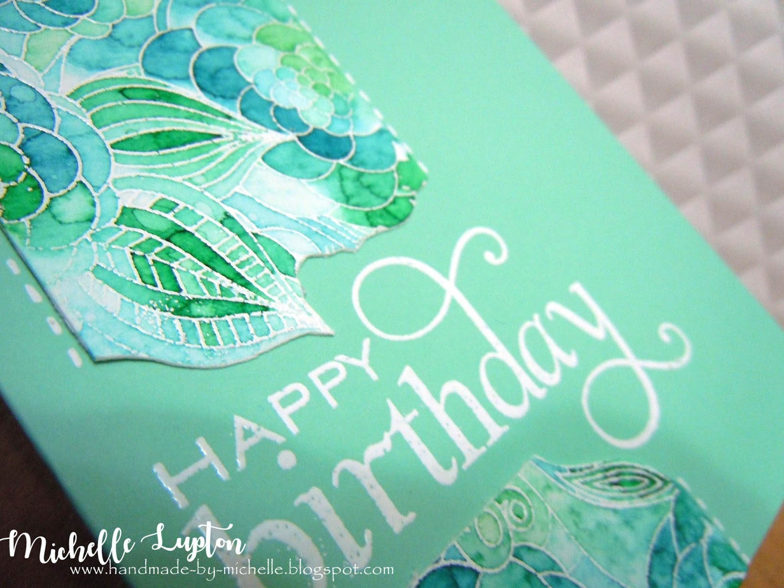 Handmade by Michelle: Green happy birthday